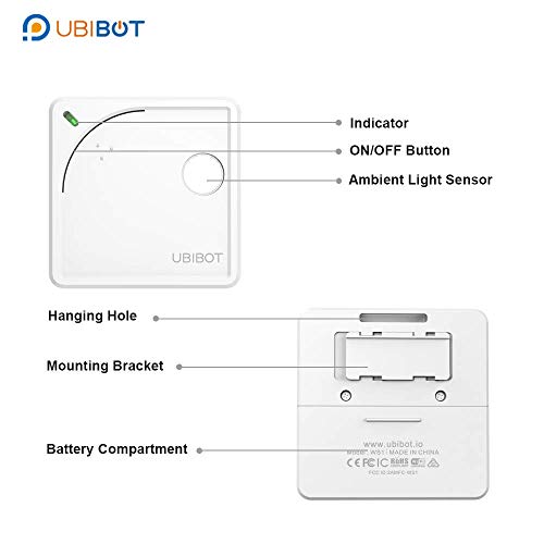 UbiBot Industrial Wireless Remote Temperature Humidity Ambient Light Sensor 2.4GHZ WiFi 24/7 Alerts Data Logger Free iPhone/Android Apps Monitor Anywhere, Anytime! IFTTT WS1 Temperature Probe Combo