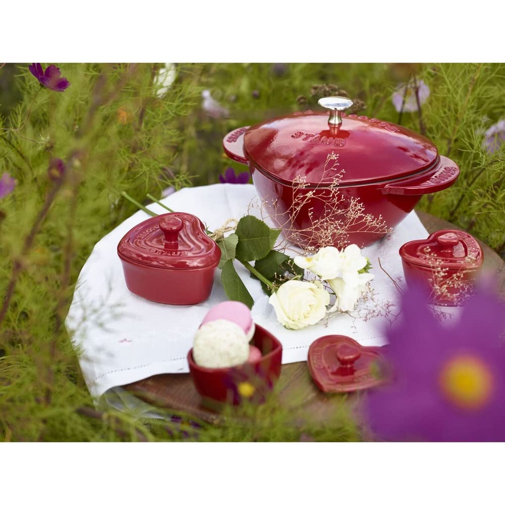 Staub Heart Shape Cocotte - 2.5Qt - Cherry