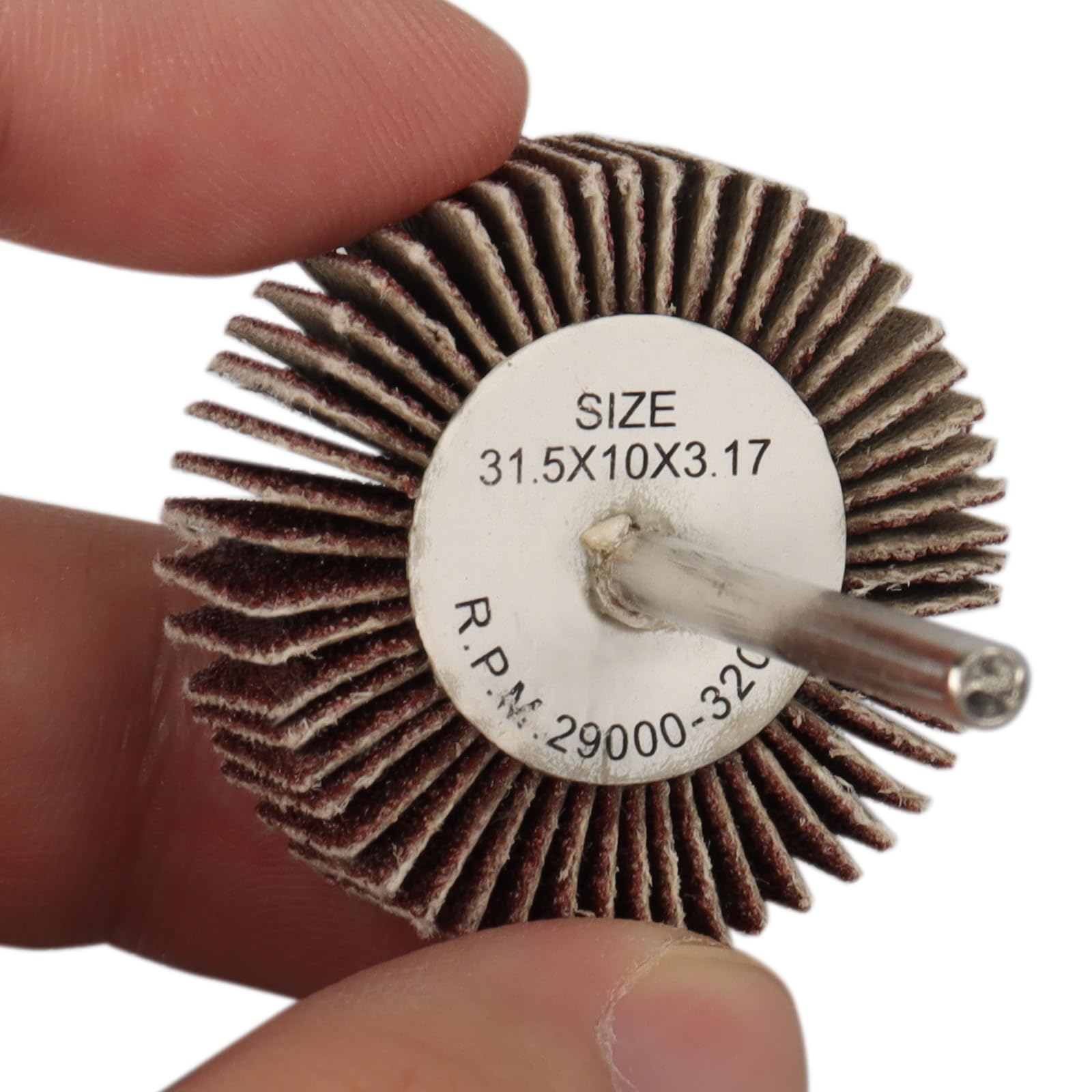 Rocaris 10 Pack Flap Wheel, 120 Grit for Rotary Tools,1/8 inch Shank (32X10X3)