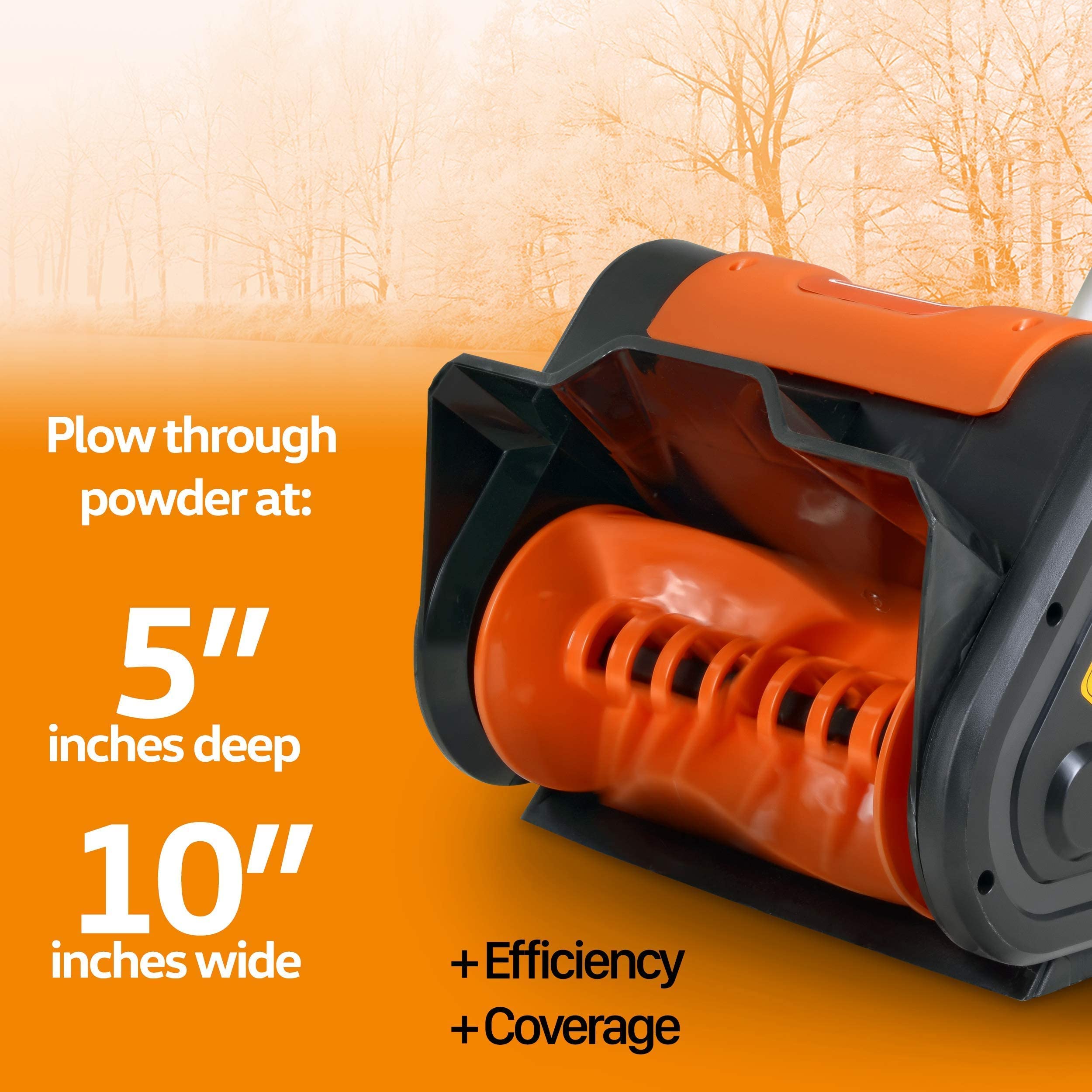 SuperHandy Snow Thrower Shovel Cordless & 2Ah 20V Lithium Ion Rechargeable Battery [Bundle Deal]