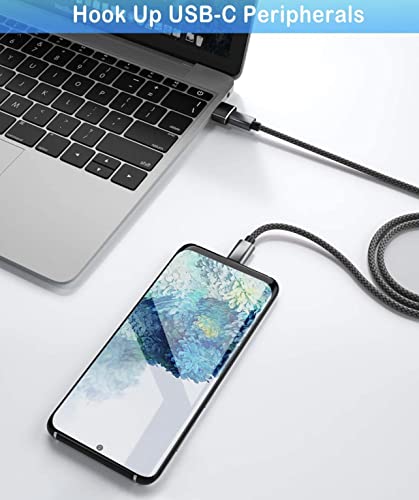 USB to USB C Adapter – 2-Pack USB to C Adapter – Female to Male Power Adapter – USB C Adapter for Charging and Data Transfer – Compact USB Converter Compatible with iPhone, Samsung, AirPods