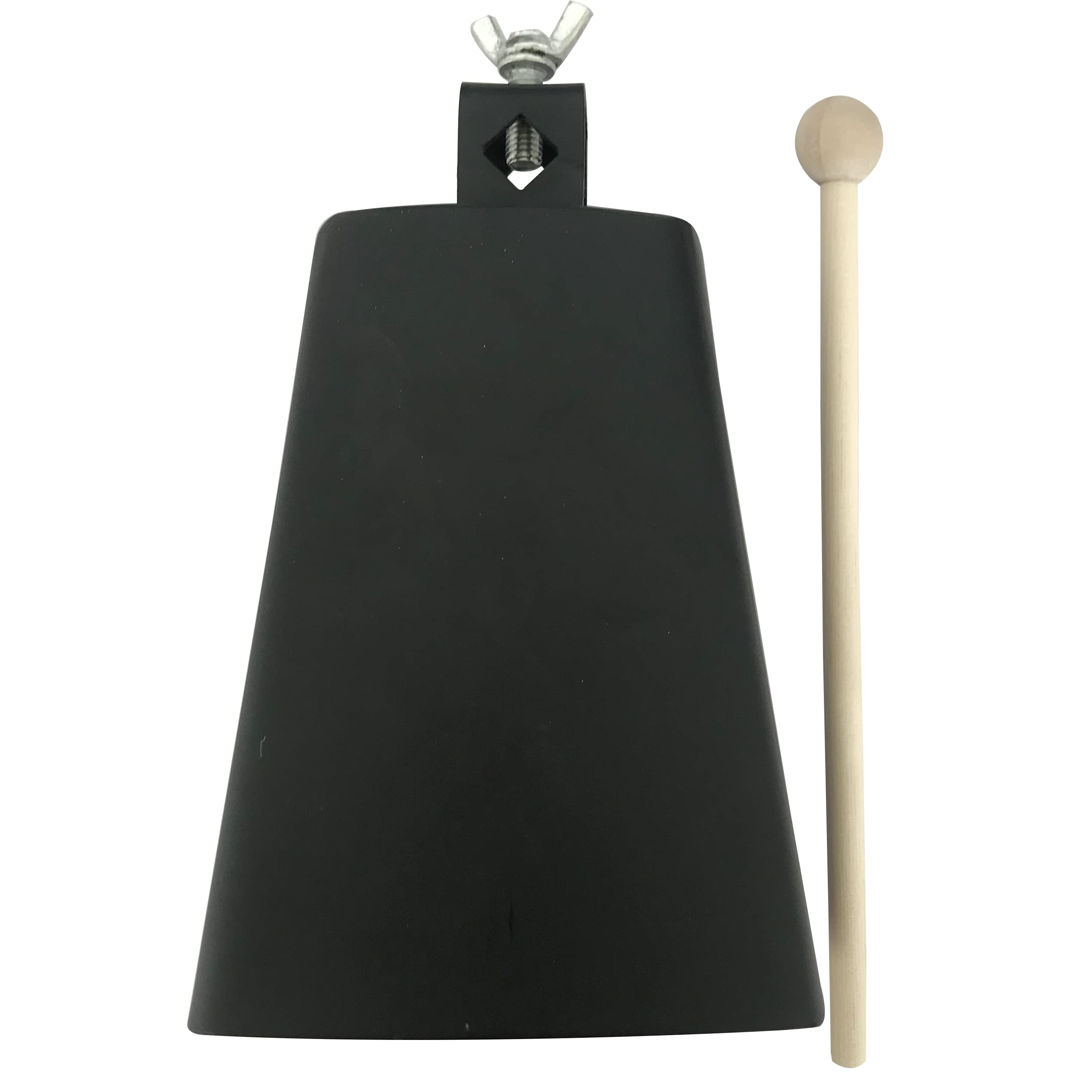 Steel CowBell with Stick, Noise Makers Hand Metal Percussion Cow bells for Drum Set (4")