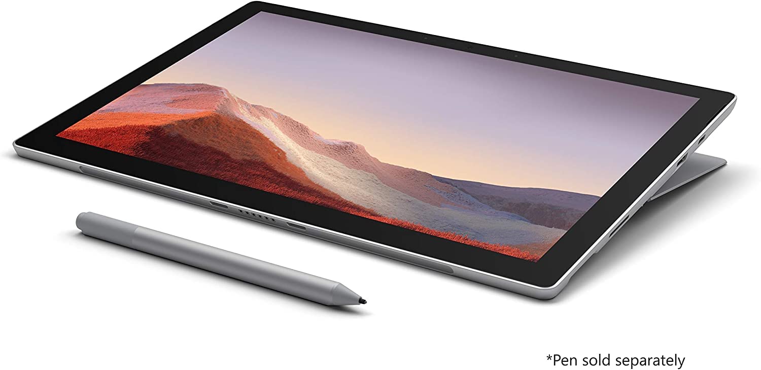 Microsoft Surface Pro 7 Tablet, Intel Core i7-1065G7, 16GB RAM, 256GB SSD, 12.3" Pixelsense/Touch, Intel Iris Plus Graphics, Windows 10 Pro Laptop, Platinum (Renewed)