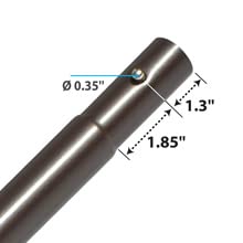 YardGrow Replacement Umbrella Lower Pole for Patio Umbrella, with Bullet Buckle (45.6''L, with bullet buckle) (Brown-45.6''L, with bullet buckle)