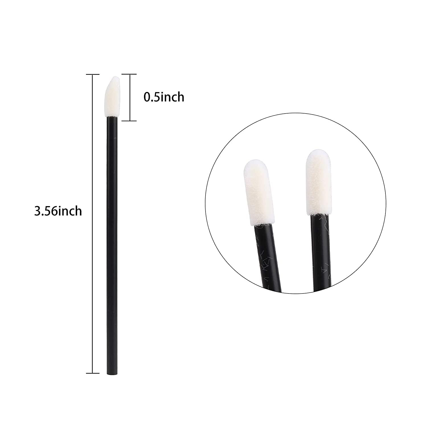 Mooerca 640PCS Disposable Lip Brushes Make Up Brush Lipstick Applicators Wands Makeup Applicators Brushes Lip gloss Applicators Tester Wands Tool Kits Makeup Beauty Tool Kits Black