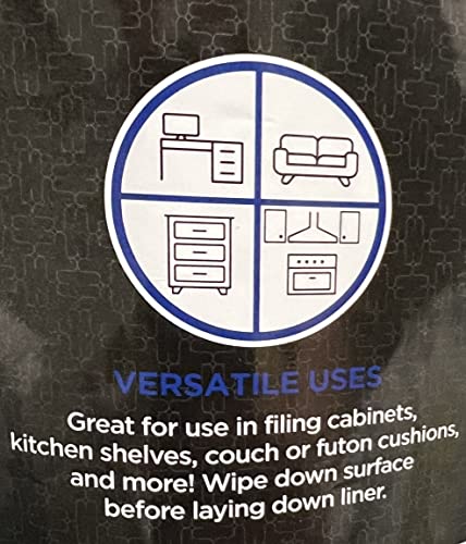 Sackrider Sales Drawer and Shelf Liner, Non Adhesive Easy Install Mat 17.5in x 20 FT., Durable and Strong Drawer and Cabinet Liners, Easy Install (Grey, 17.5IN X 20FT)