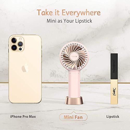 OUTXE Funme Mini Makeup Fan 3350mAh Eyelash Fan Portable Fan Handheld Fan USB 3 Settings Small Personal Fan Lightweight for Girls Women