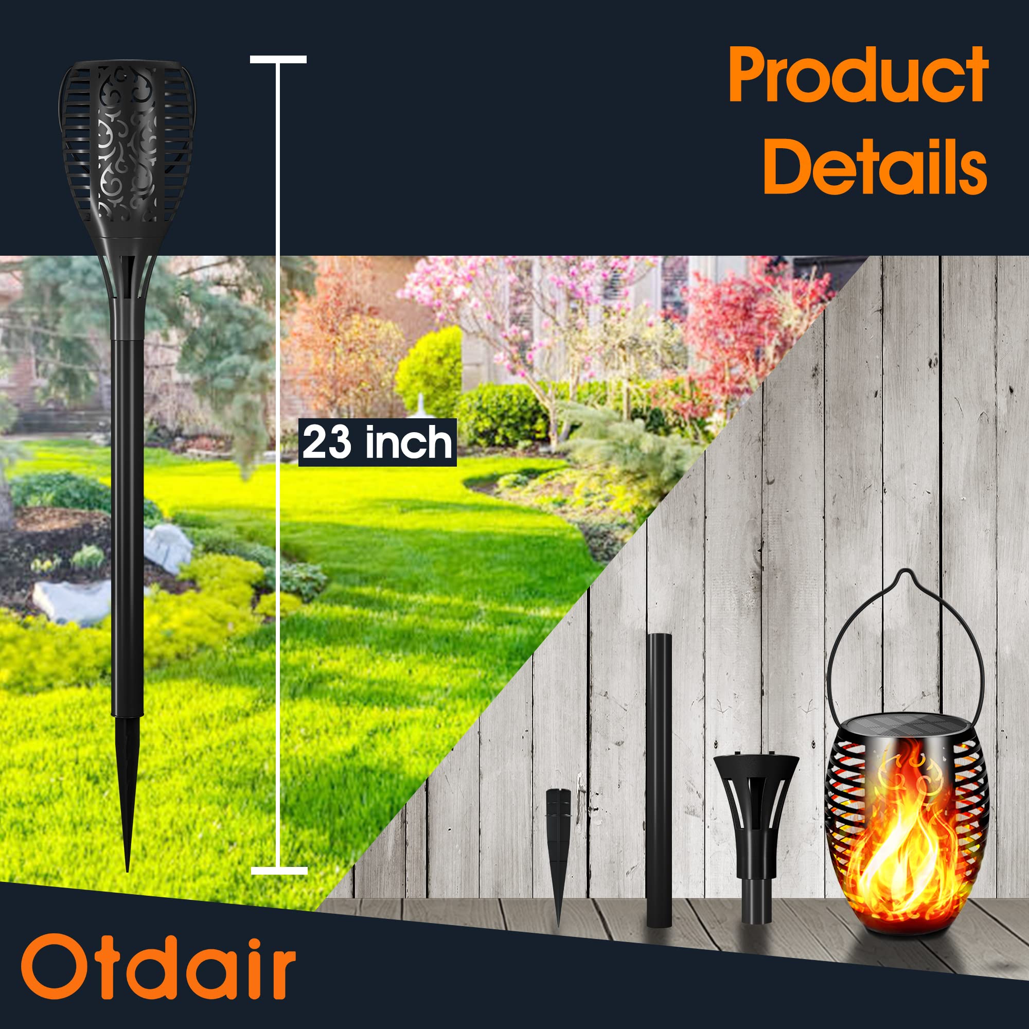 Otdair Solar Flame Lights (51LED 4PACK)