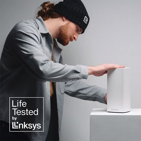 Linksys Mesh WiFi 6 Router, Dual-Band, 3,000 Sq. ft Coverage, 40+ Devices, High-Speed Router for Streaming & Gaming, Speeds up to (AX6000) - MR9610