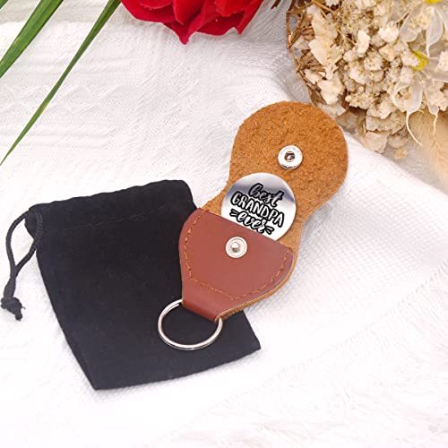 to My Grandpa Pocket Hug Token Gift, Long Distance Relationship Keepsake Stainless Steel Double Sided,Pocket Hug Token Gift for Grandpa from Grandchild - Best Grandpa Ever