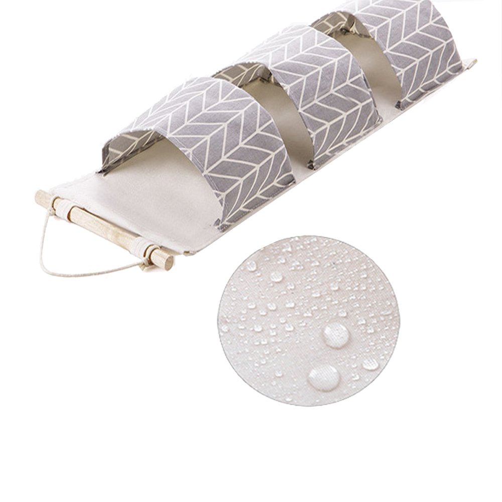 Over The Door Closet Organizer, 2 Packs Wall Hanging Storage Bags with 3 Pockets for Bedroom & Bathroom (Gray)