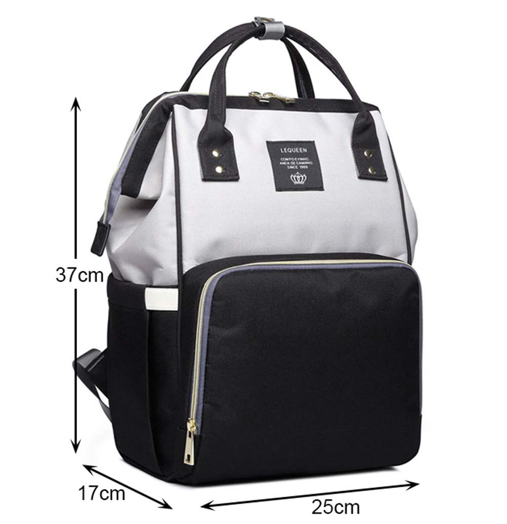 Multi-Function Diaper Bag for Baby Care Wide Open Nappy Bags Large Capacity Handbags Travel Backpack Waterproof Lightweight Pink/Dark grey