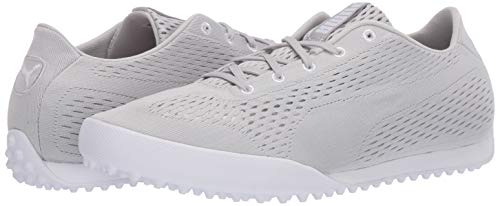 PUMA GOLF Women's Monolite Cat Engineered Mesh Golf Shoe, Gray Violet-Puma White, 8 M US