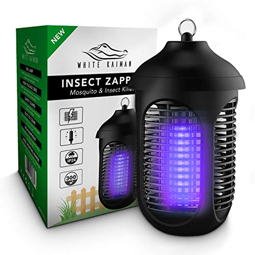 White Kaiman 40 Watt w/ 4000 Volt Outdoor Bug Zapper IP24 Weatherproof Indoor or Outdoor Mosquito Zapper