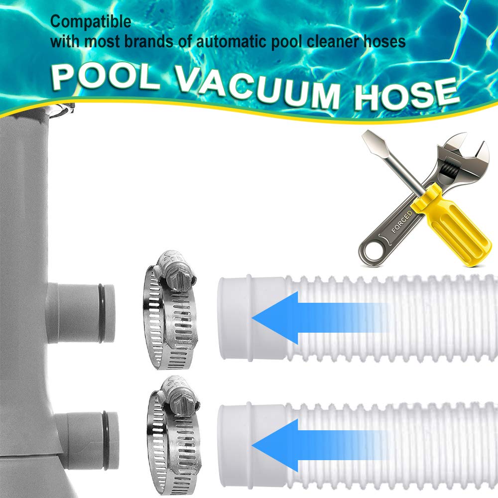 Swimming Pool Replacement Hoses,1.25in Diameter Hoses(2pcs),Premium Quality Kinkproof PE,Pool Filter Replacement Hoses Compatible with Filter Pump 330 GPH, 530 GPH, and 1000 GPH.(59” Length)