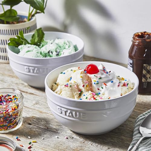 STAUB Ceramics Universal Bowl Set, 6.5-inch, White