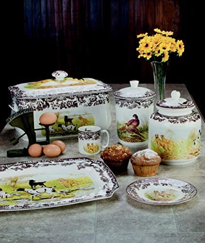 Spode Woodland Ascot Cereal Bowl, Black Labrador, 8” | Perfect for Oatmeal, Salads, and Desserts | Made in England from Fine Earthenware | Microwave and Dishwasher Safe