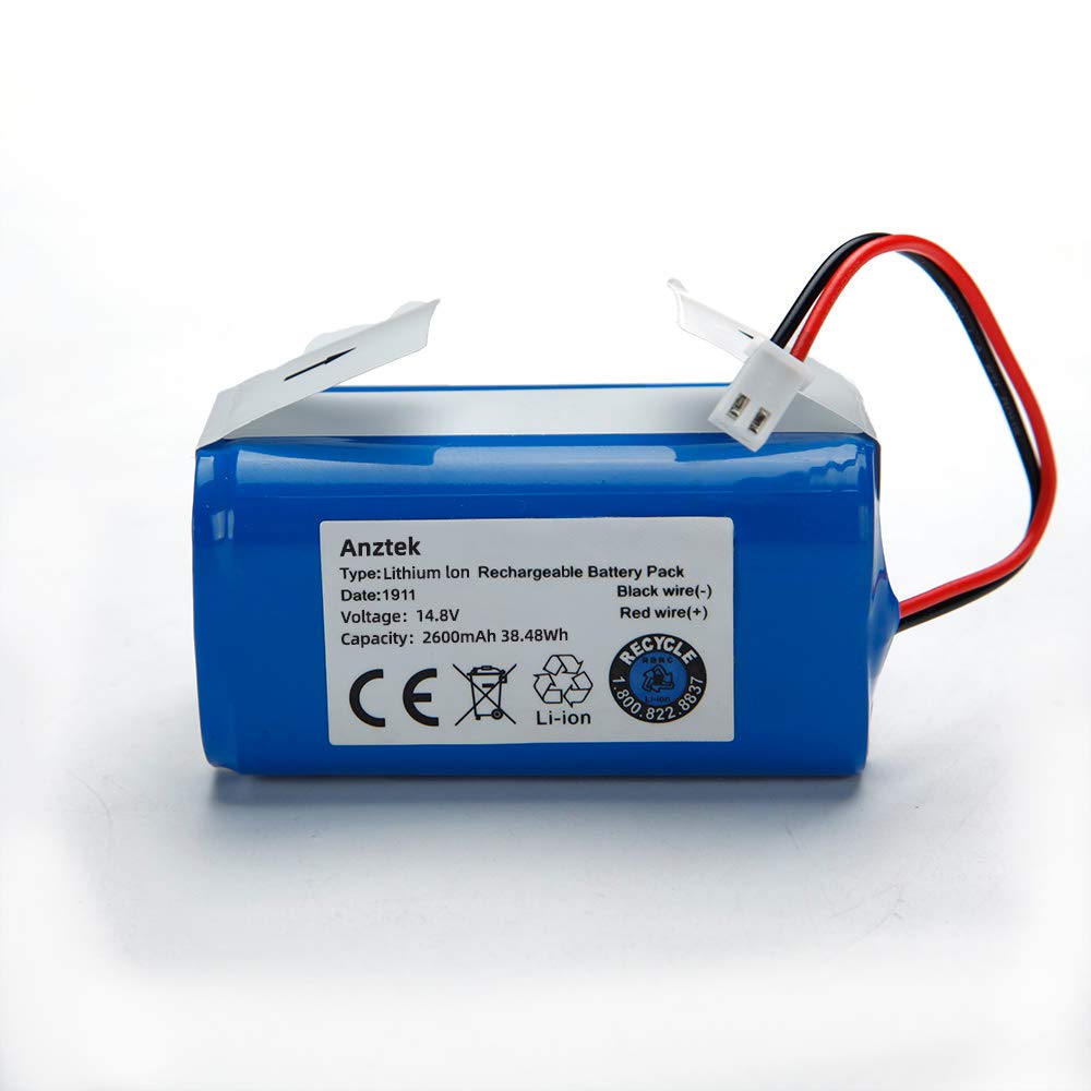 N/R Replacement Battery Pack for Shark Ion Robot RVBAT850 Battery for RV850, RV850BRN, RV850C, RV850WV, RV851WV, RV871, RV871C ,RV700_N, RV720_N, RV725_N, RV761,RV1000S,UR1000SR 2 Prong 14.4V 2600mAh