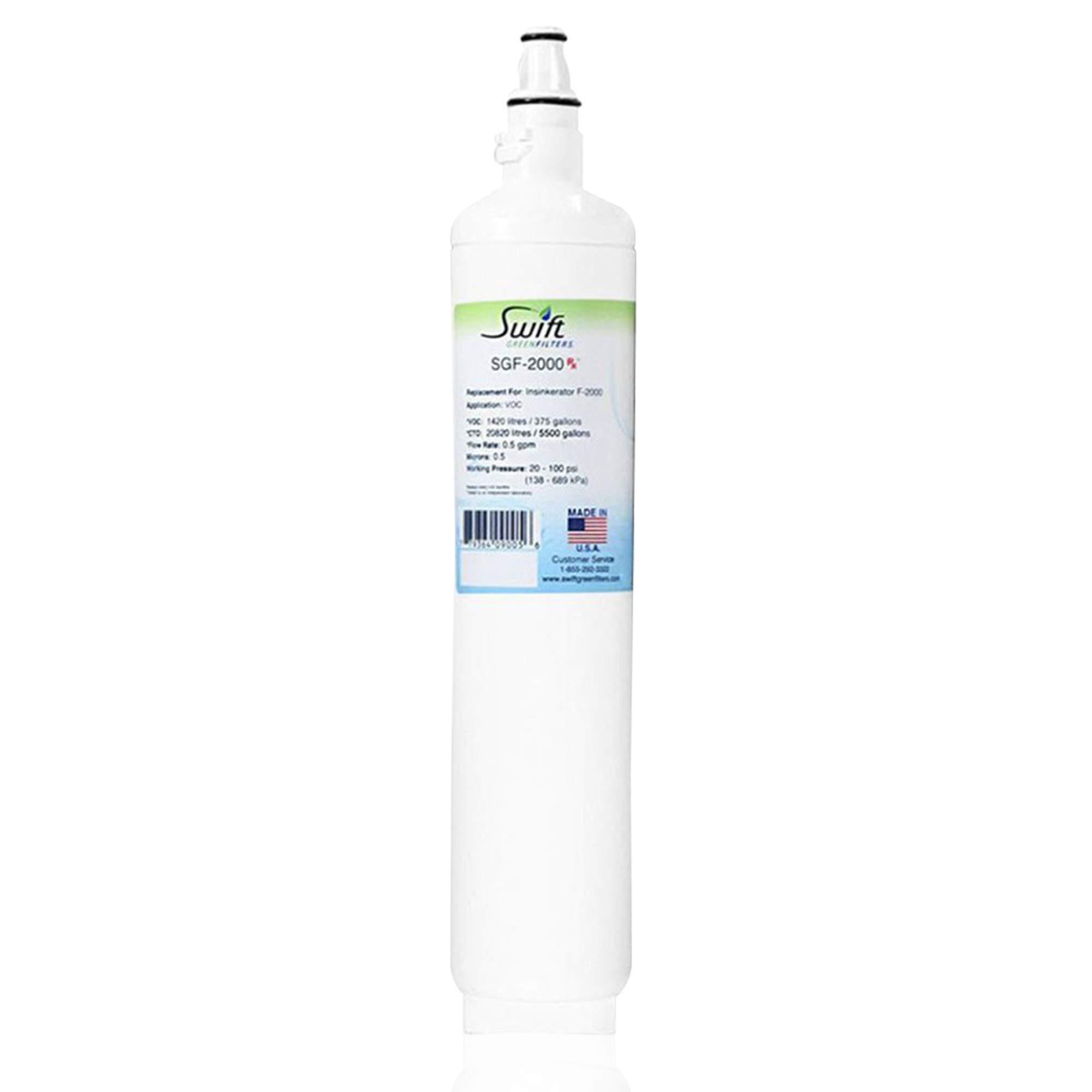 Swift Green Filters SGF-2000 Replacement for Insinkerator F-2000 Water Filter (1 Pack) Made in USA
