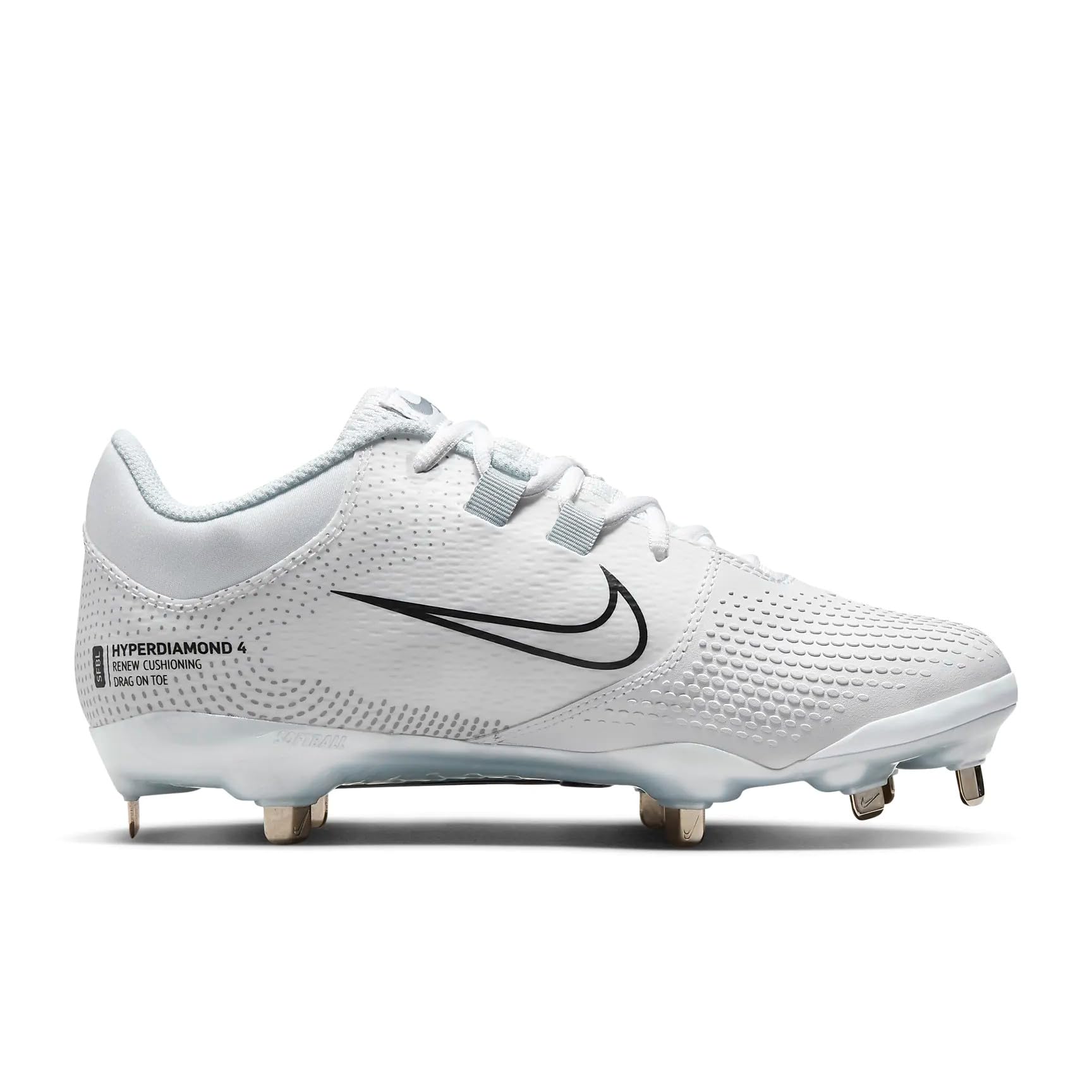 Nike Hyperdiamond 4 Pro Metal Softball Cleats White | Black Size 9 Medium