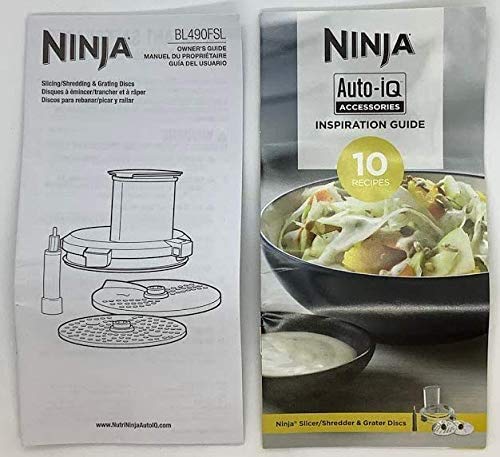 Ninja Chute Feed Lid Slicer Shredder Grater Discs for 40oz Bowl BL491 BL492 BL493 BL494 CT670V CT671AV CT672A CT672V Blender - MUST READ Details -