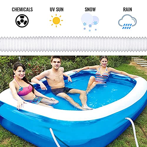 Swimming Pool Replacement Hoses,1.25in Diameter Pool Filter Pump Replacement Hoses(2pcs),Premium Quality Kinkproof PE, Compatible with Pump 330 GPH, 530 GPH, and 1000 GPH.(59”Length)