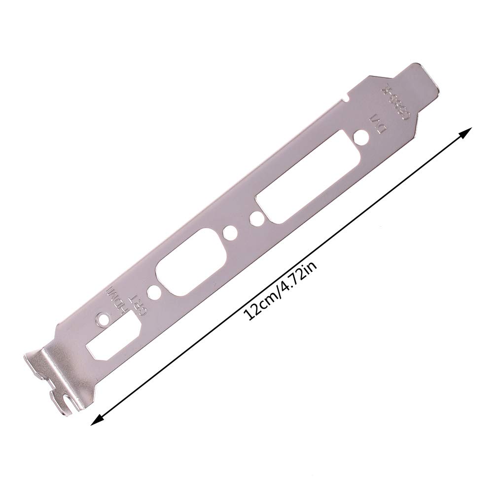 MOTZU 10 Pieces Height Hight Bracket Adapter DVI+HDMI+VGA Baffle for ATI Nvidia Video Graphics Card