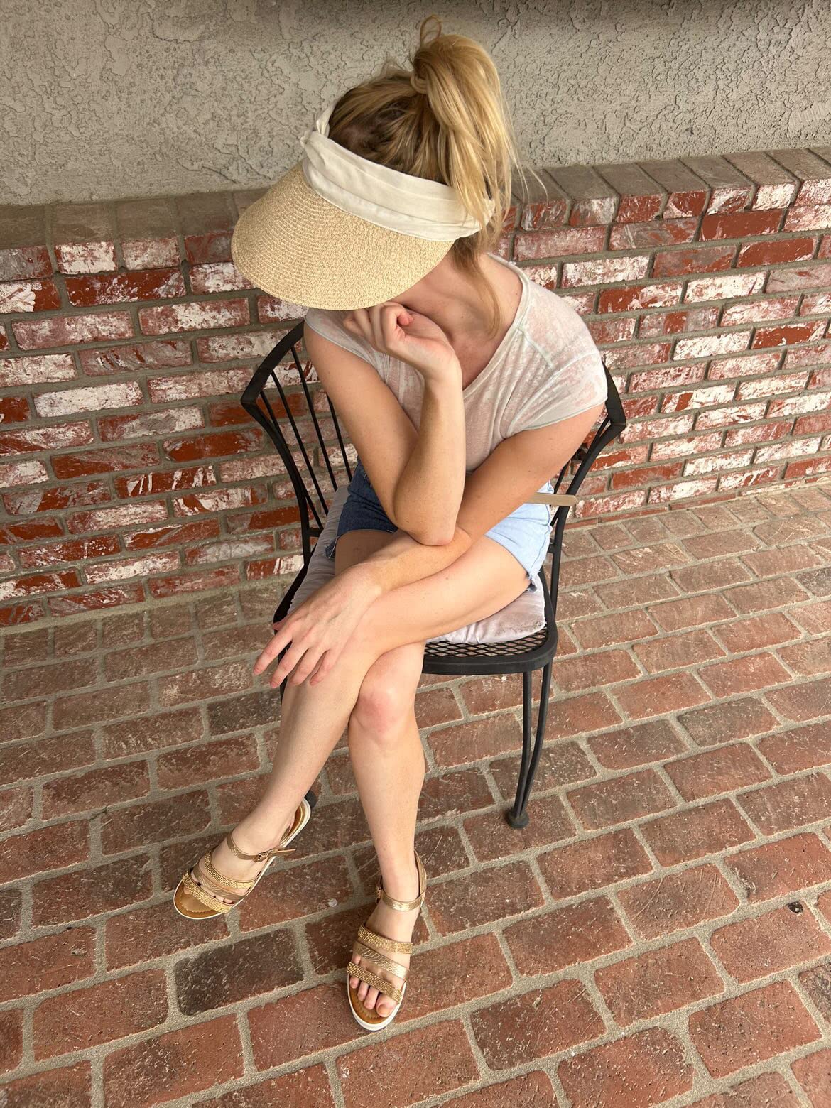 Straw Sun Visor Hats for Women Beach Summer Sun Hat Wide Brim Sun Hats for Women Foldable UPF 50 Womens Visor with Big Tie Khaki-Black