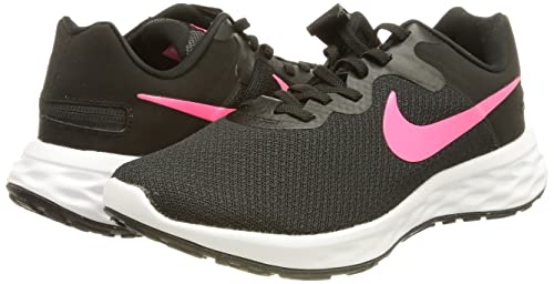 Nike Revolution 6 Flyease NN Womens Running Trainers DC8997 Sneakers Shoes (UK 4 US 6.5 EU 37.5, Black Hyper Pink Iron Grey 002)