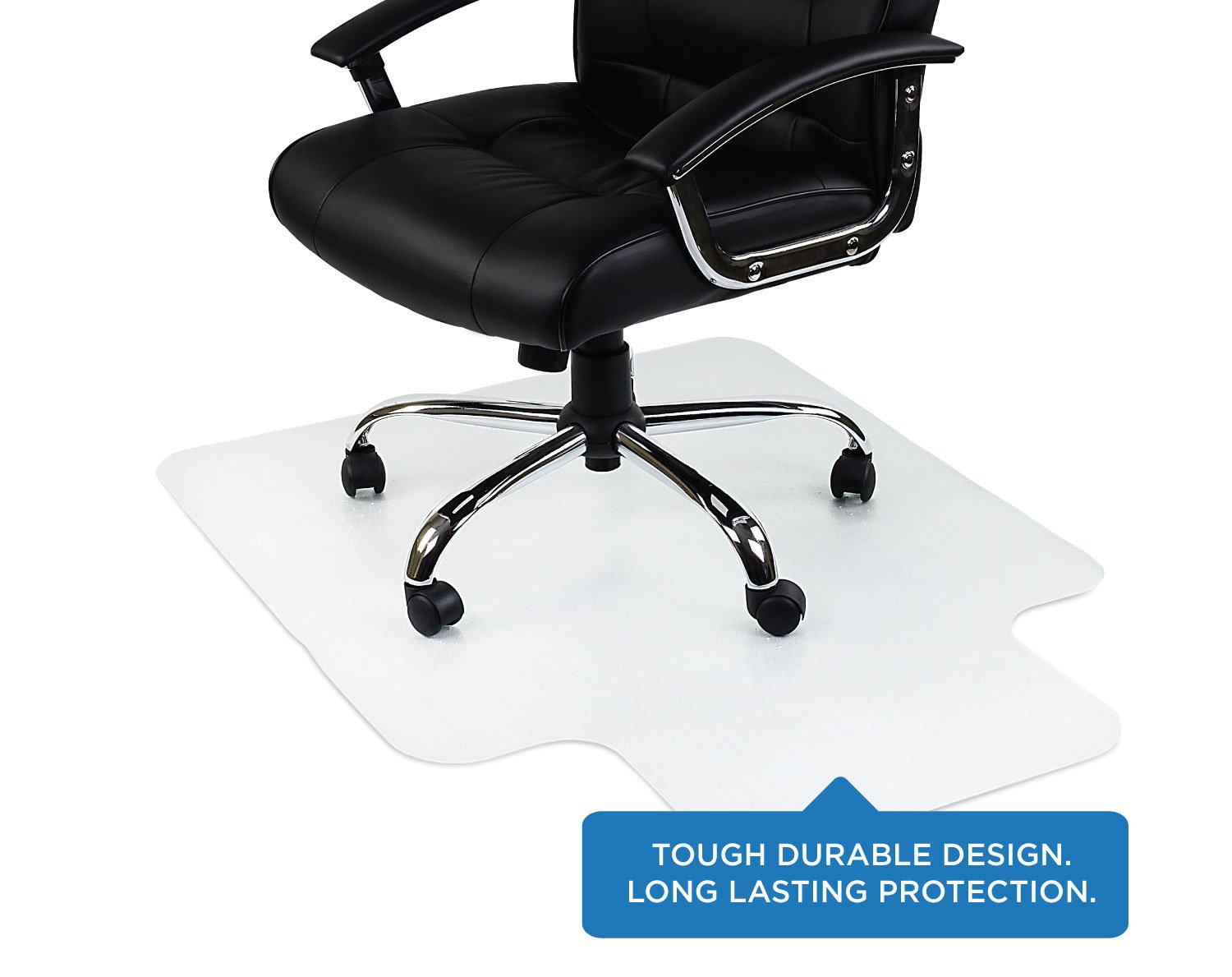 Mount-It! Clear Chair Mat for Carpet, Non-Slip Studded Office Chair Floor Protector, Heavy-Duty Non-Toxic PVC Material, Use in Home or Office, 47" x 35.5" (MI-7817A)