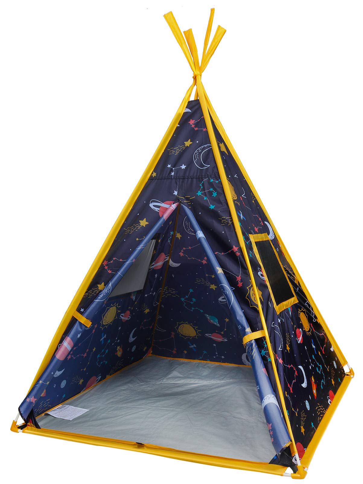 MountRhino Kids Teepee Tent -44βx44βx61β Large Happy Hut Galaxy Space Kids Tent, Indoor Outdoor Playhouse Tents for Boys and Girls,Kids Indian Teepee Play Tent,Perfect Kidβs Gift