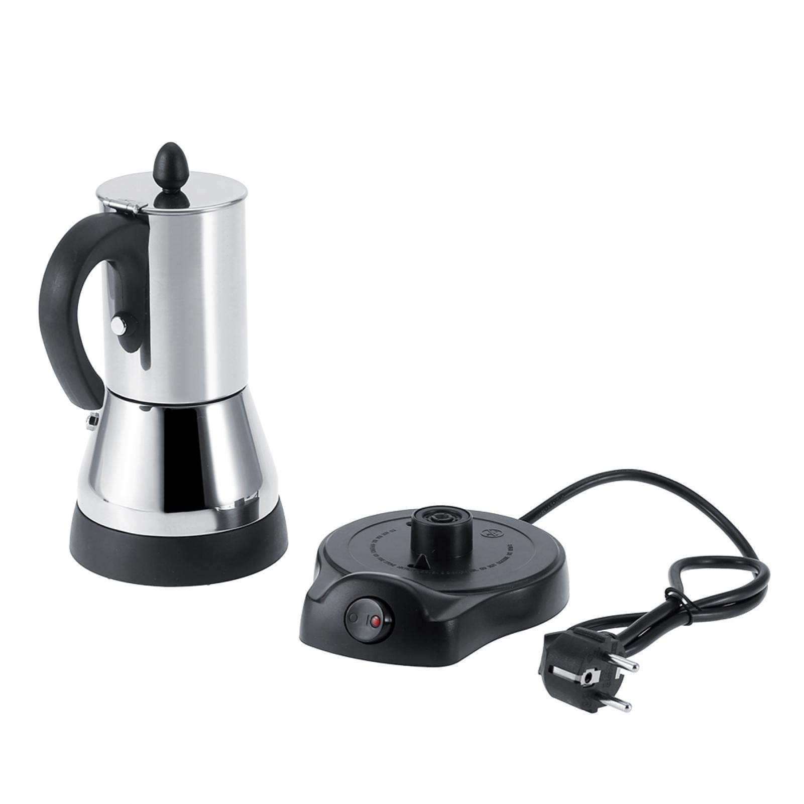 Stovetop Espresso Maker with 3-Layer Design, 200/300ml Electric Stainless Steel Espresso Coffee Mocha Pot Electric Coffee Maker, 360° Rotation Moka Pot for Home Office(300ml)