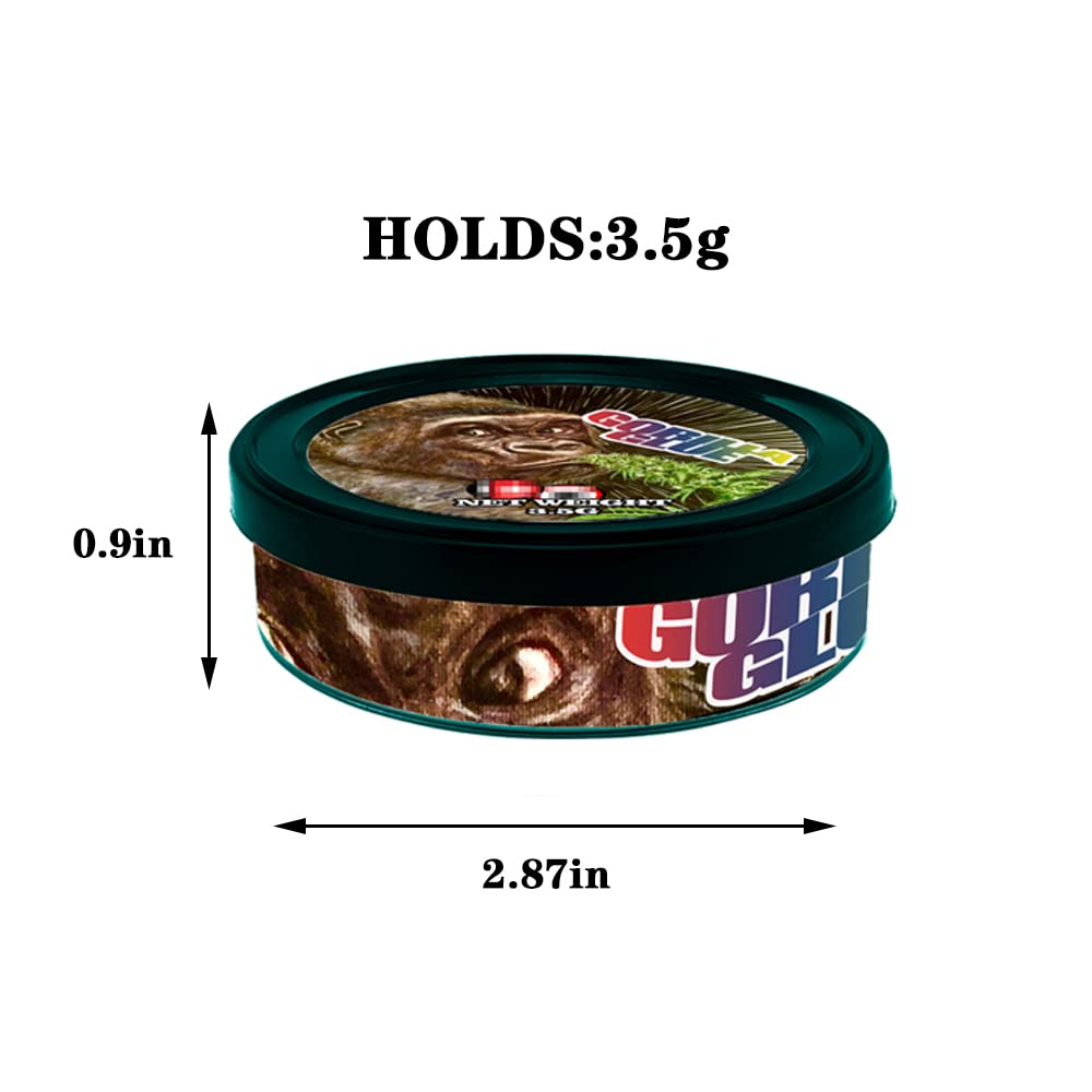 Self-Seal Cali Tin Can, Pressitin Cans with Ring Lid and Label, Side Stickers, Tin Tuna Can - No Tools Needed - 100ml/3.5g (20 Sets)