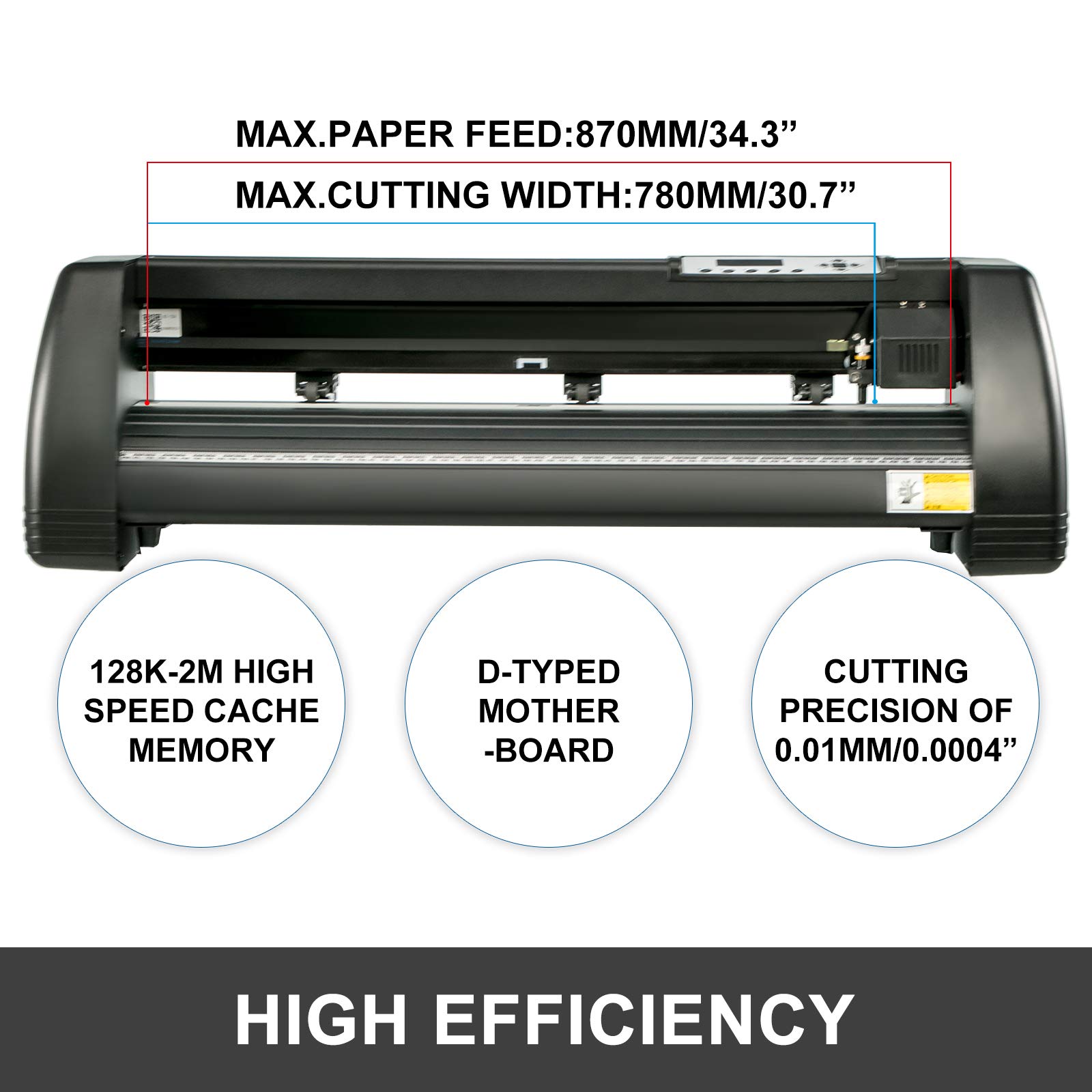 Mophorn Heat Press 15x15 inch Heat Press Machine 5 in 1 for T-Shirt and Vinyl Cutter 34 inch Plotter Machine 870mm Paper Feed Vinyl Cutter Plotter