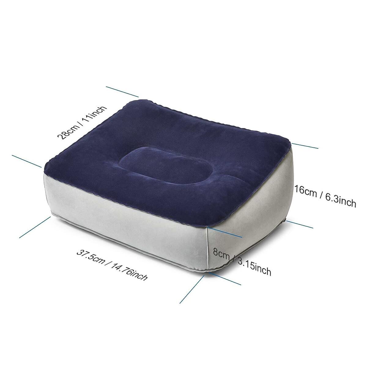Ruiqas 1pcs Inflatable Air Foot Rest Pillow Footrest Cushion Travel Accessory