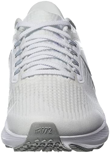 NIKE Women's Sneaker, White Metallic Silver Pure Platinum, 9.5