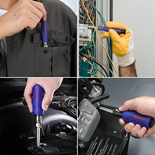 WORKPRO 6-in-1 Basic & 4-in-1 Electronics Screwdriver/Nut Driver Set Tool Cushion Grip, 2PCS Portable Screw-driver, 8 Basic & PrecisionĀ Bits (Philips/Slotted), 2 Nut Driver Sizes