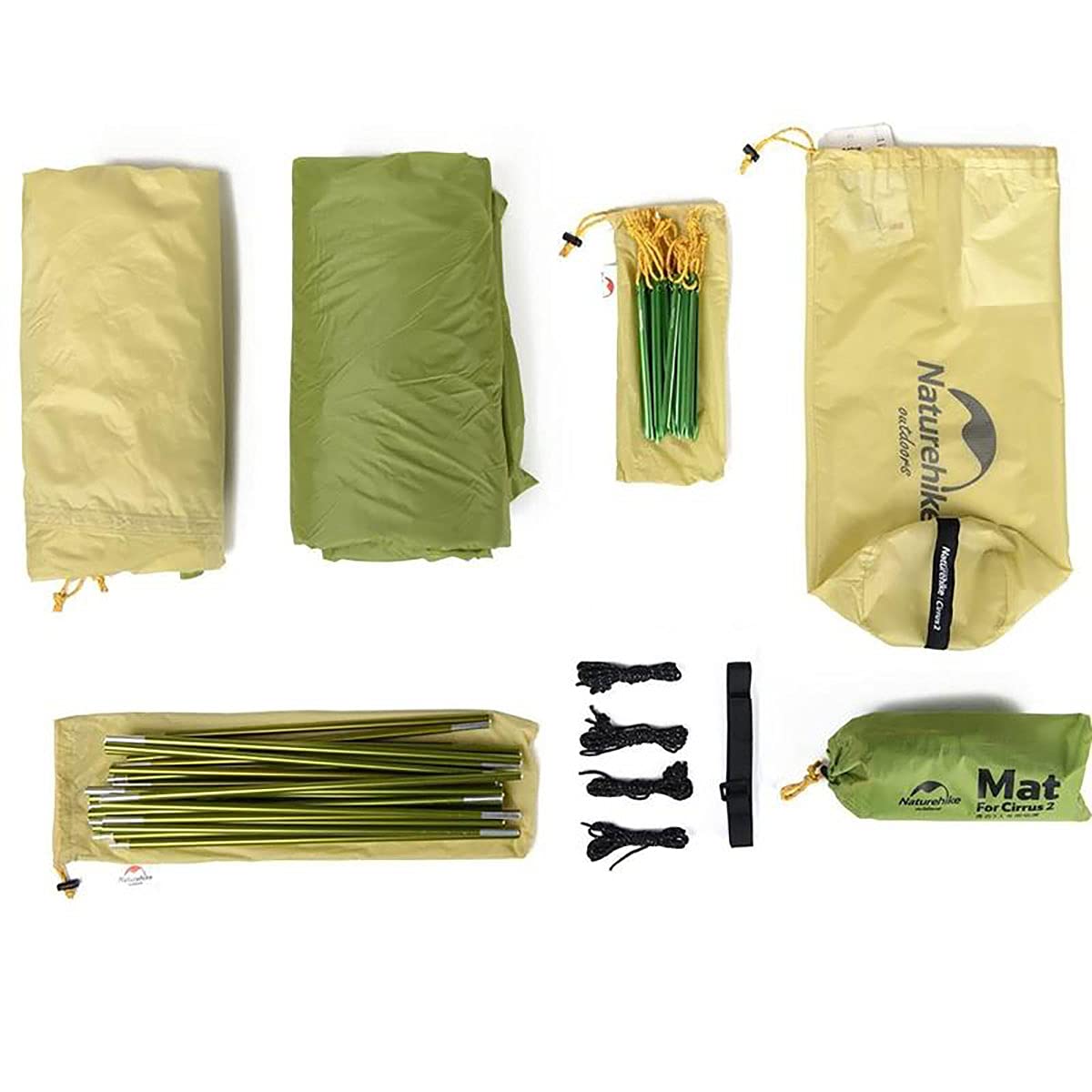 Naturehike Cirrus 2 Person Camping Tent Lightweight Waterproof Backpacking Tent (Green)