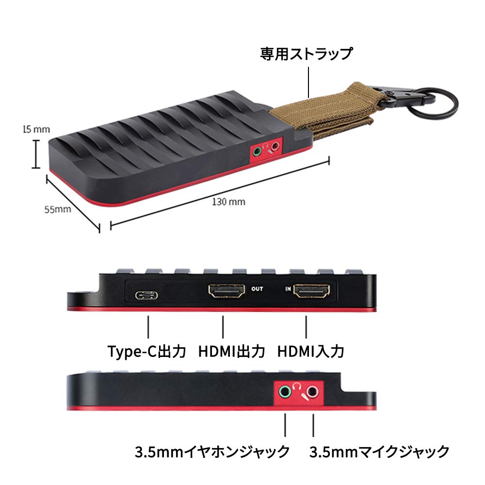 Mirabox USB-C Capture Card, 4K 30FPS,HD 1080P 60FPS,HDMI Game Video Capture Card with Mic Input and HDMI Passthrough - Compatible with Windows, Linux, macOS, OBS Streaming for PS3 PS4 Xbox Wii U