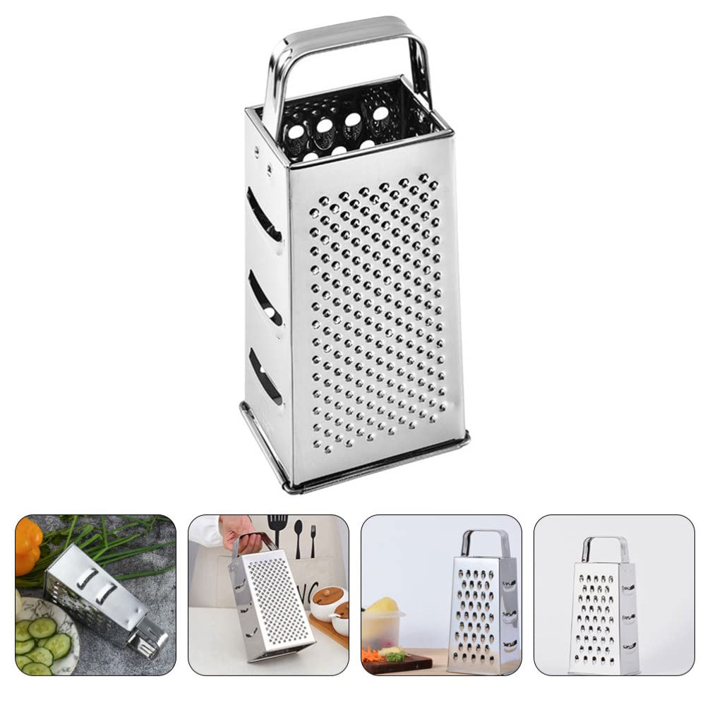 SHERCHPRY Vegetable Slicer Box Grater Cheese Graters Stainless Steel Vegetable Shredder Mandoline Slicer Nuts Kitchen Slicer Shredder Zester Grater 8inch Cheese Grater