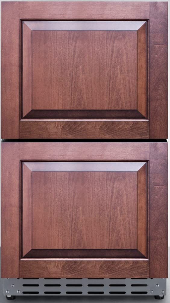 Summit Appliance ADRD18 18" Wide ADA Compliant 2-Drawer All-Refrigerator in Stainless Steel with Panel-Ready Drawer Fronts, Digital Thermostat, Frost-free Defrost, Digital Display