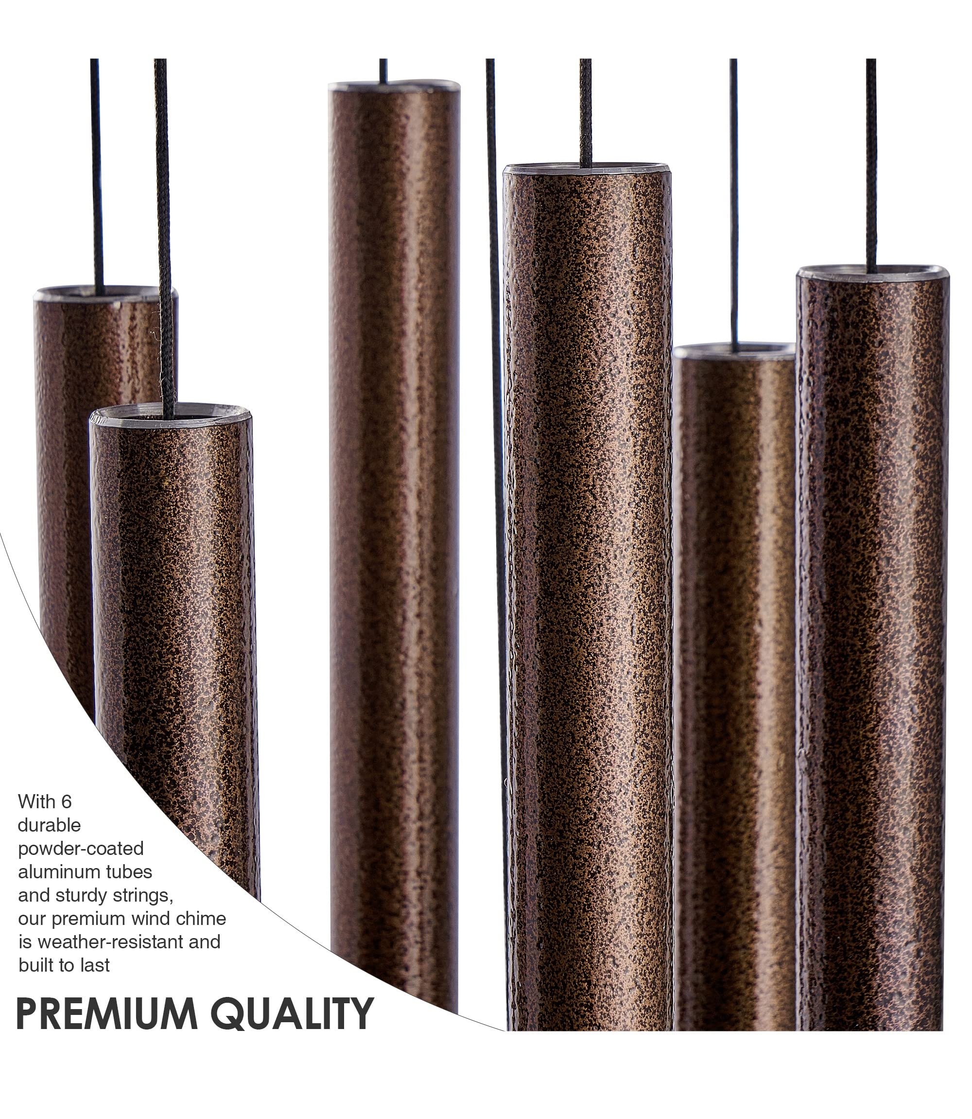 Vanquer Wind Chimes for Outside Deep Tone - 38'' Wind Chimes Outdoor Clearance, Deep Tone Wind Chimes, Windchimes Outdoors, Memorial Wind Chimes, Sympathy Gifts, Garden Patio Yard, Home Décor, Bronze