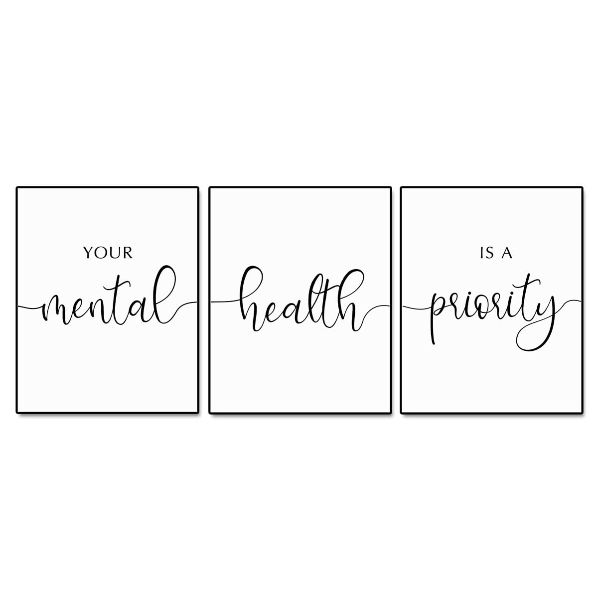 Your Mental Health Is A Priority Home Wall Decor Therapy Room Decor Therapist Office Wall Art Mental Health Art Self Care Therapy Wall Art UNFRAMED (11x14 inch)