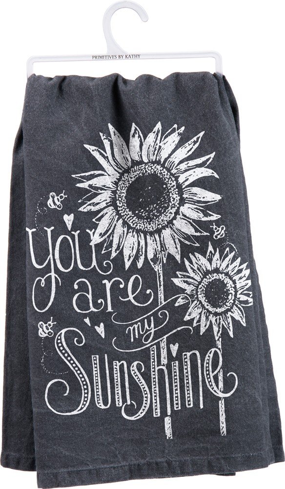 Primitives by Kathy Chalk Dish Towel, 28" x 28", You Are My Sunshine