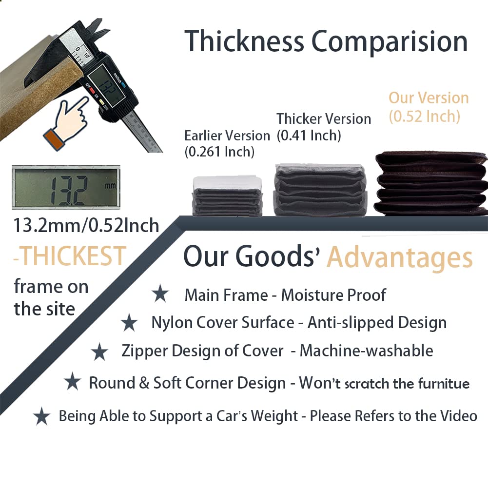 NobleRealmยฎ ๐ป๐๐๐๐๐๐๐ | ๐ญ๐๐๐๐๐๐ Frame (Thickness 0.52 in) Sofa Cushion Support Board & Machine-Washable, Anti-Slipped & Couch Cushion Replacement
