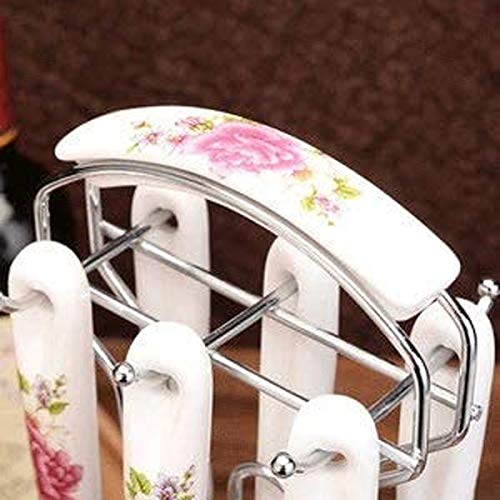 LMMDP 7pcs Ceramic Handles Cooking Tool Set Stainless Steel Kitchen Utensils Set of Cookers Stir-Fry Shovels Spoons Strainer Spatula