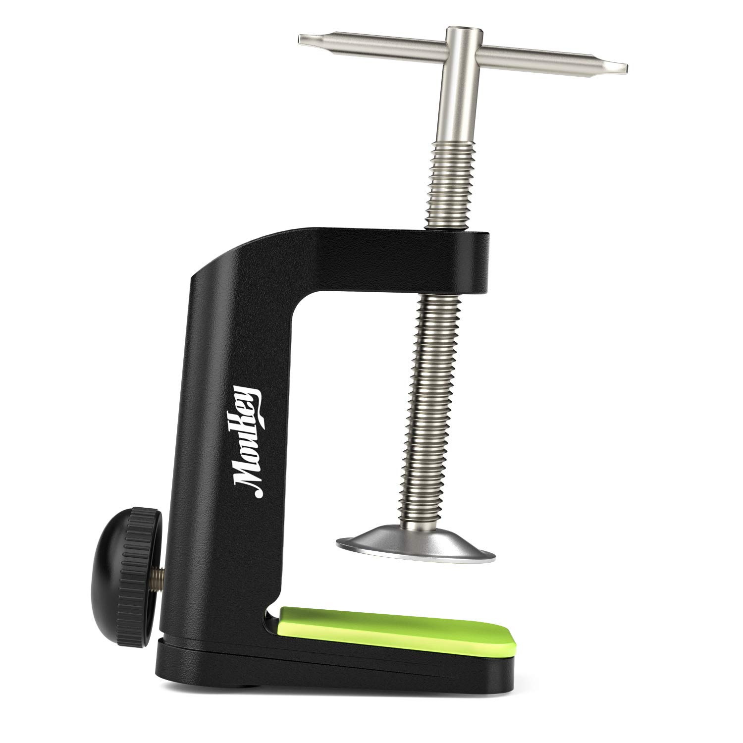 Moukey 2 PCS C Shape Desk Table Mount Clamp For Microphone Mic Suspension Boom Scissor Arm Stand Holder with Adjustable Screw, Fits up to 1.97"/5cm Desktop Thickness