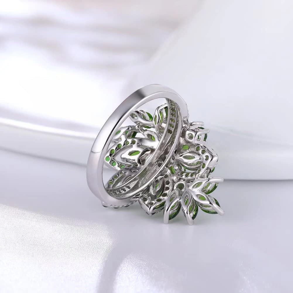 supermodel Natural Chrome Diopside Gemstone Rings 925 Sterling Silver Handmade Gem Ring Mother Gift for Women Size 10