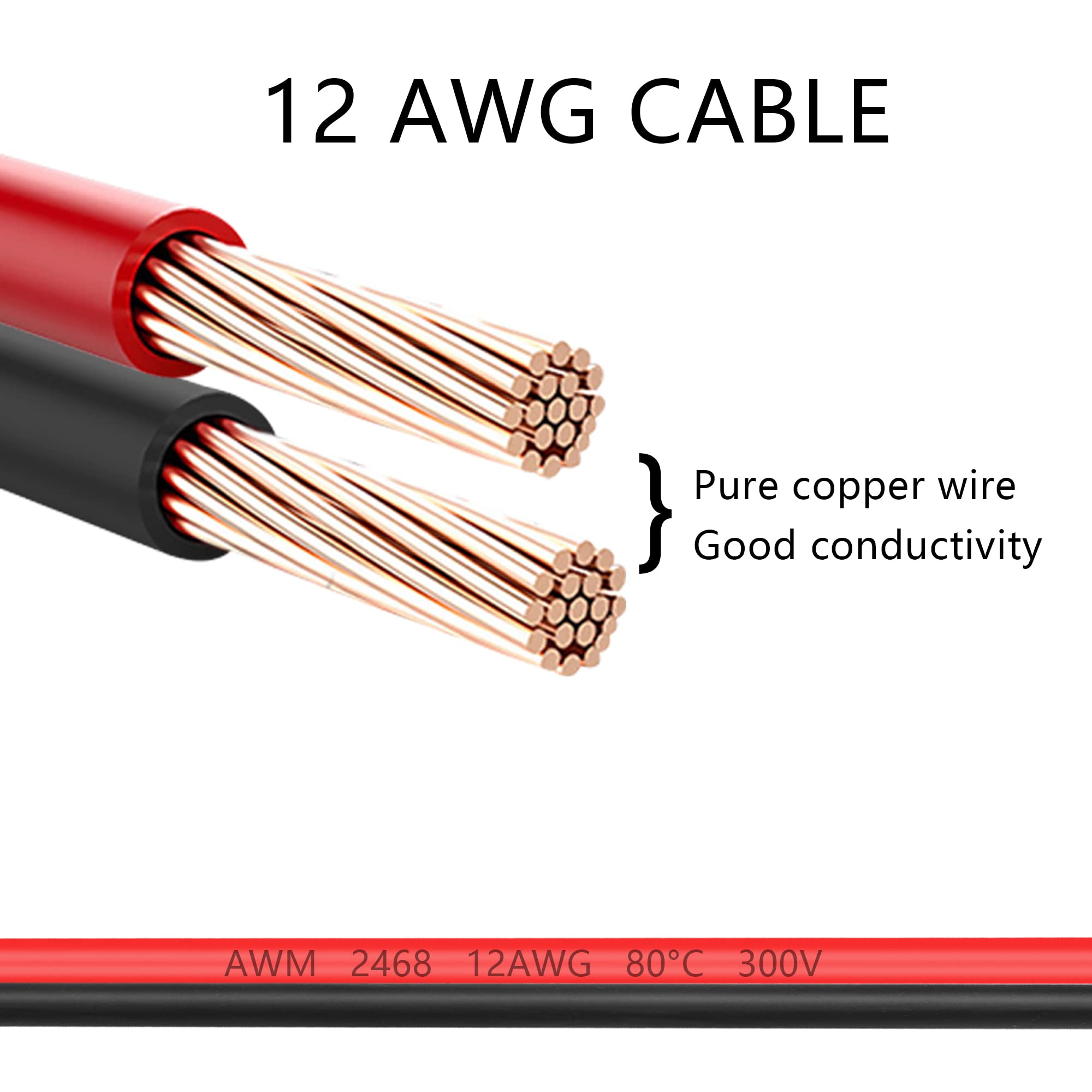 PNGKNYOCN 45A Connector to XT90 Short Cable,12AWG XT90 Male Plug to Solar Panel Connector Conversion Cable for Portable Power Station,Solar Panel(0.3M)