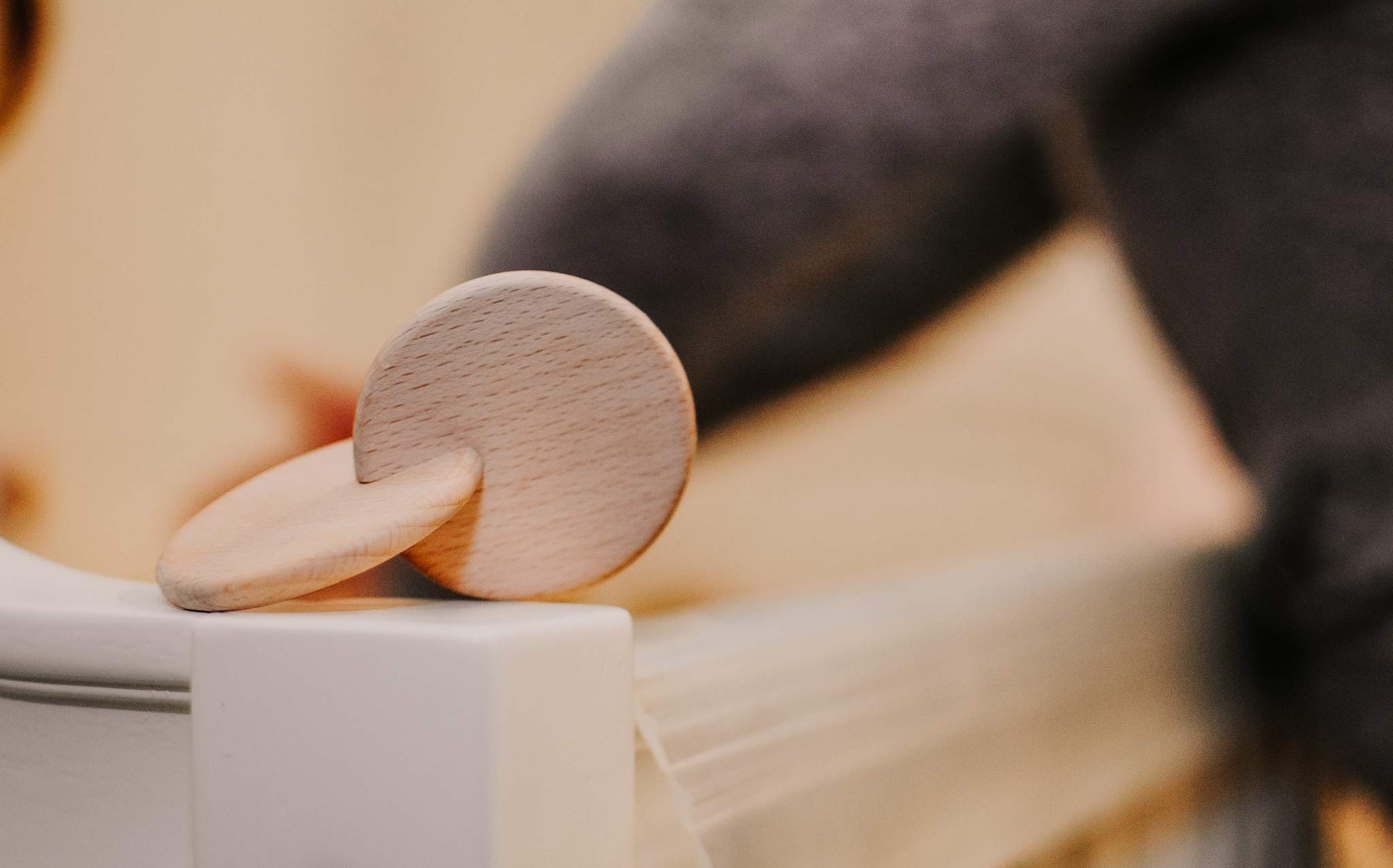 Neka Montessori Interlocking Discs Essential Wooden Toy Infant Teether Toddler Development Child Natural Baby Finger Grasping